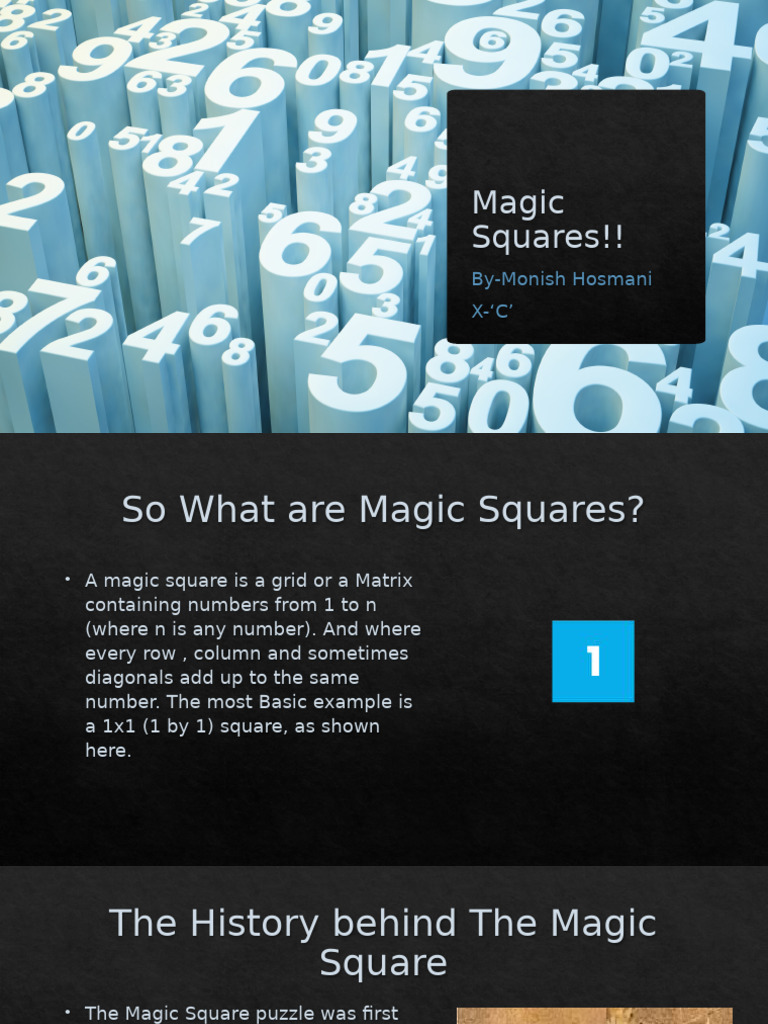 Magic Squares!! | PDF