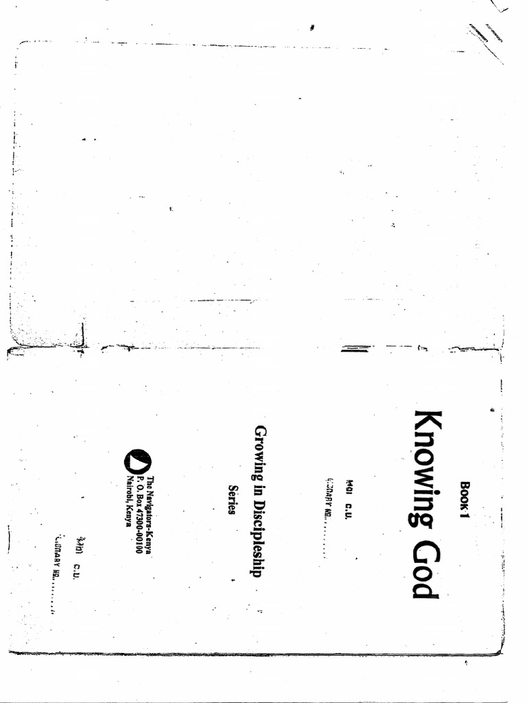 Knowing God. Discipleship Book One | PDF