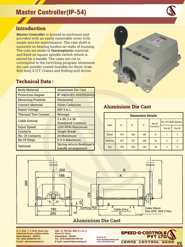 Master Controller Ip 54 | PDF | Manufactured Goods | Electricity