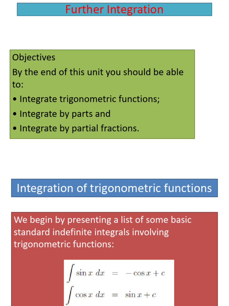 Further Integration | PDF