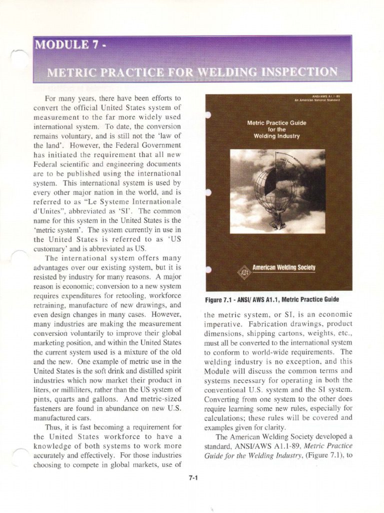 Metric Practice For Welding Inspection | PDF