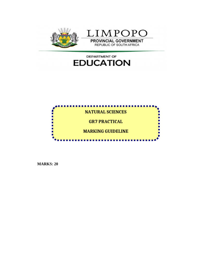 2025 Grade 7 Term 2 Ns Prac Memo | PDF