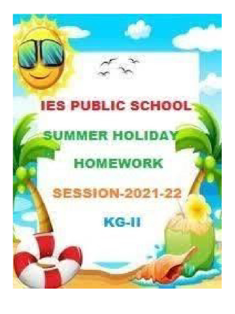 67e5368ef71133faf131fff0 - Holiday Homework - KG II | PDF
