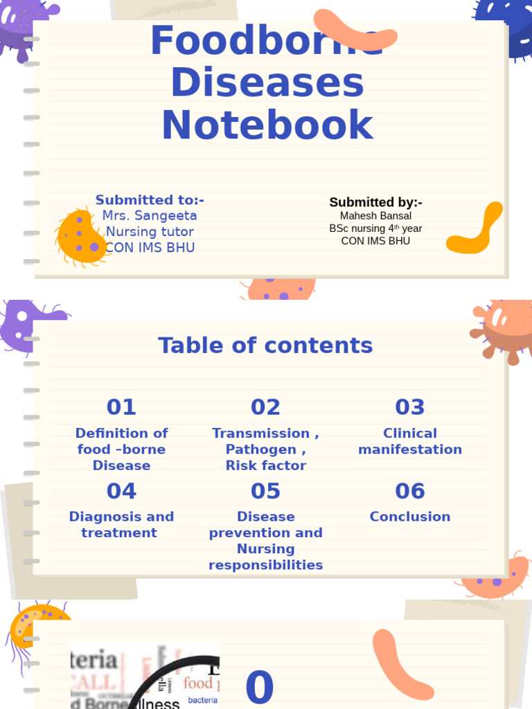 Infectious Diseases Notebook by Slidesgo | PDF | Foodborne Illness ...