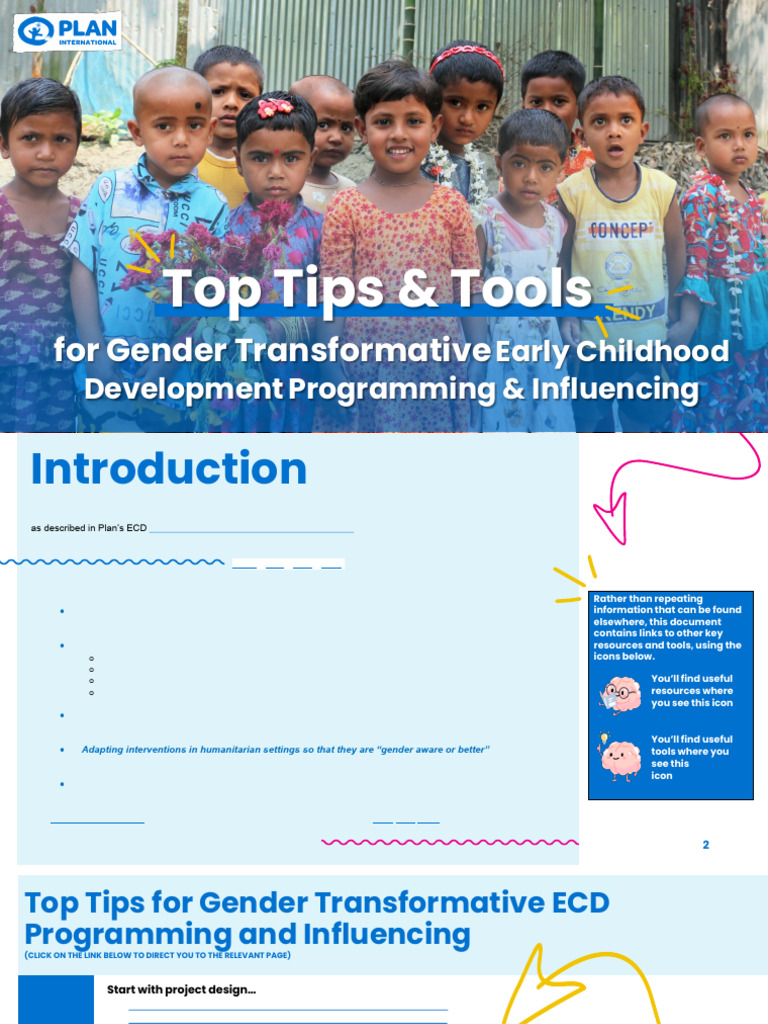 Gender Transformative ECD Programming Tips | PDF | Wash | Gender