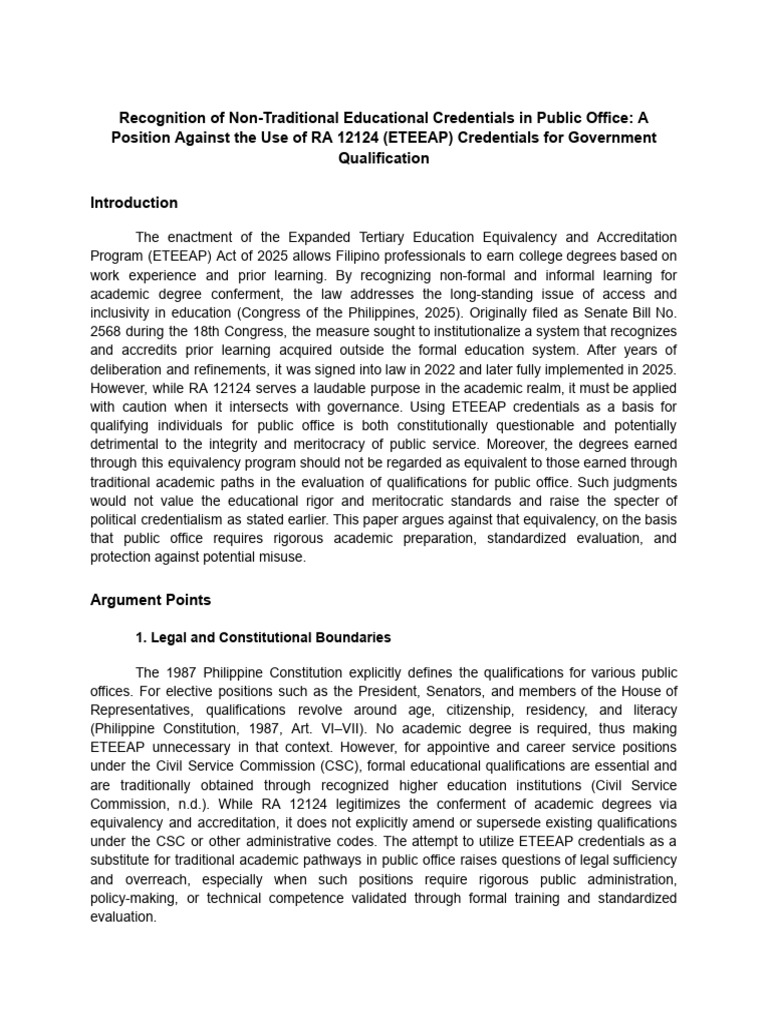 Group 3 (Negative Side) - Proposition Paper | PDF | Meritocracy ...