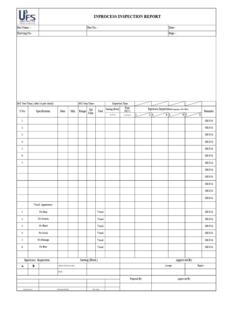 Inprocess Inspection Report | PDF