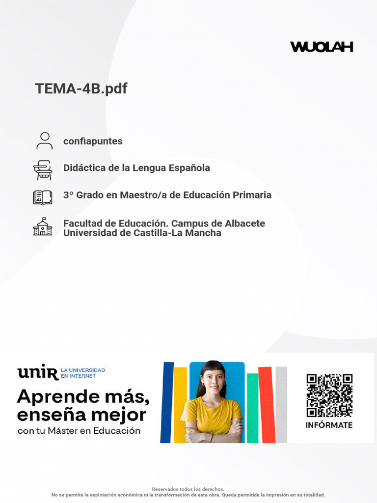 Wuolah Free TEMA 4B | PDF | Aprendizaje | Literatura