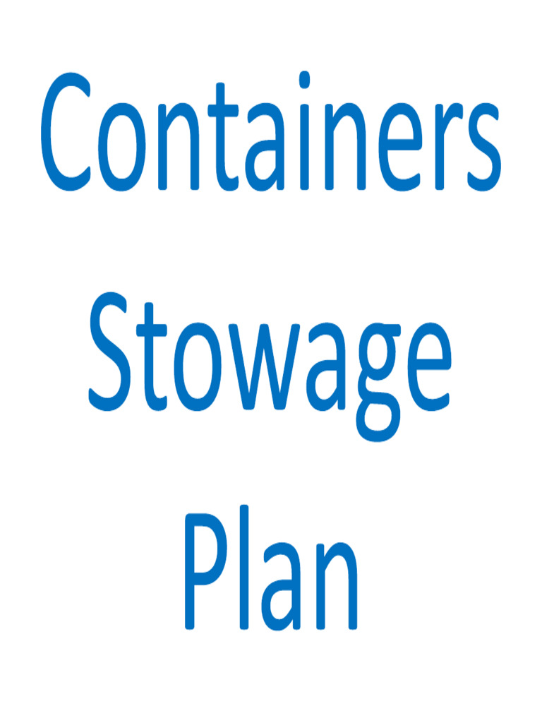 10-Containers Stowage Plan | PDF
