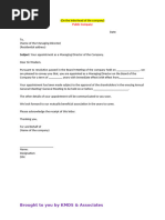 Company Mandate Letter Template | PDF