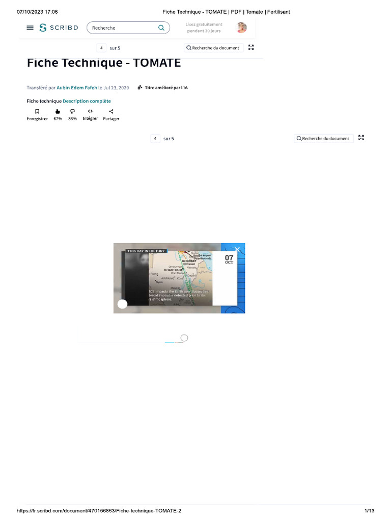 Tomate Fiche Technique | PDF