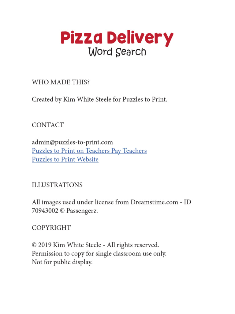 national-pizza-day-word-search | PDF | Word Search | Word Puzzles