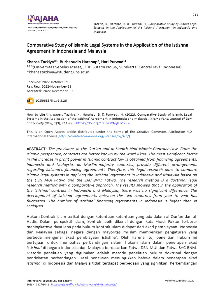 Comparative Study of Islamic Legal Systems in The | PDF | Islamic ...