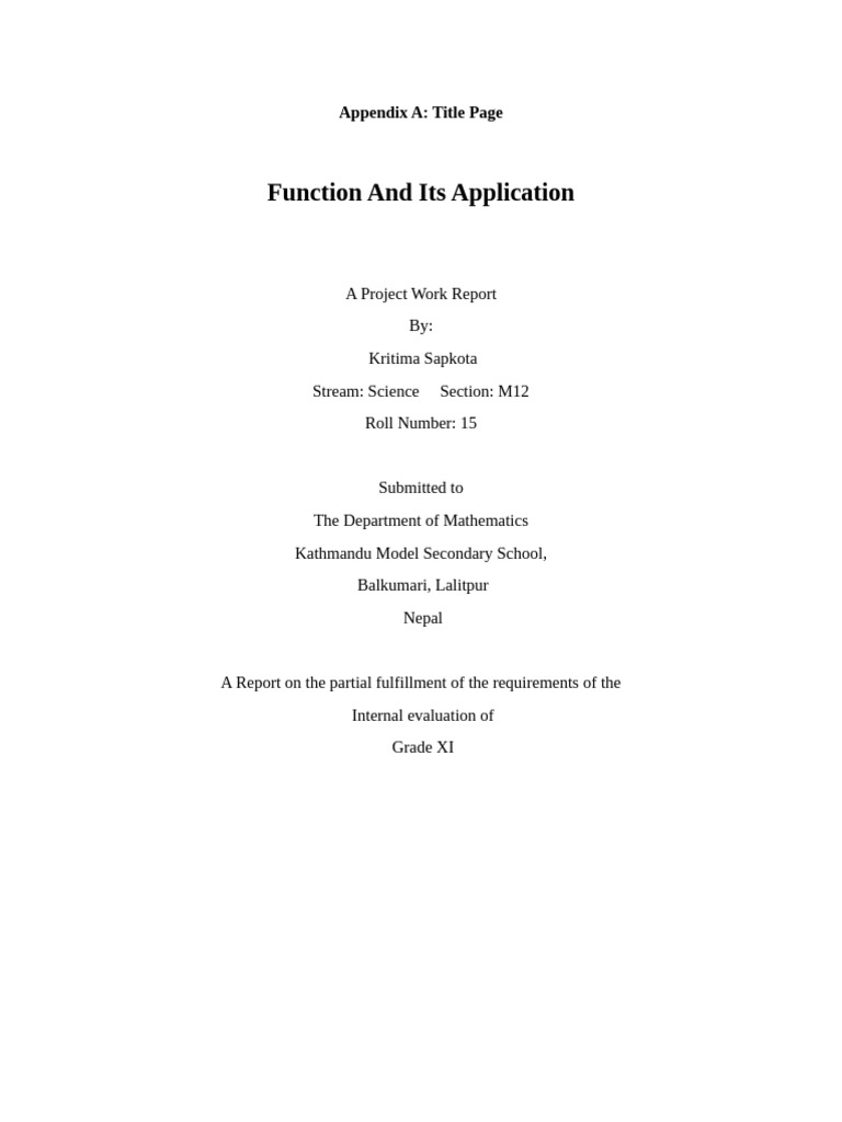 Function and Its Apaplication | PDF | Function (Mathematics ...