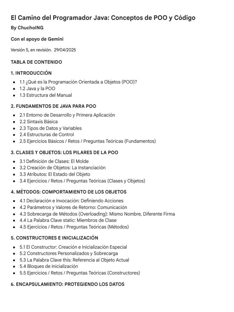 Camino del programador Java V5 en revision | PDF | Java (lenguaje de ...