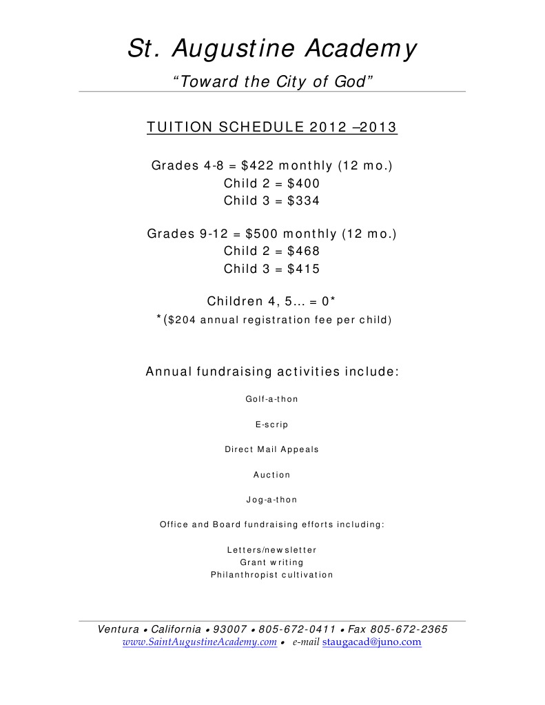 Tuition Schedule 2012-2013 | PDF | Career & Growth | Business