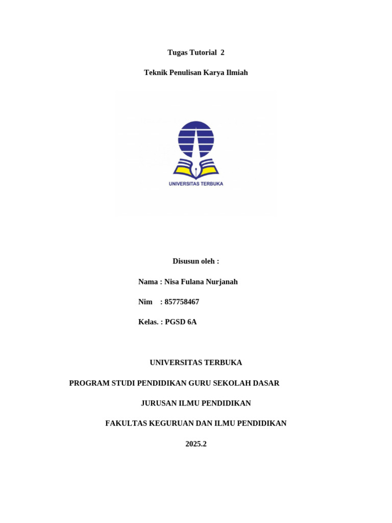Cover Karya Ilmiah | PDF