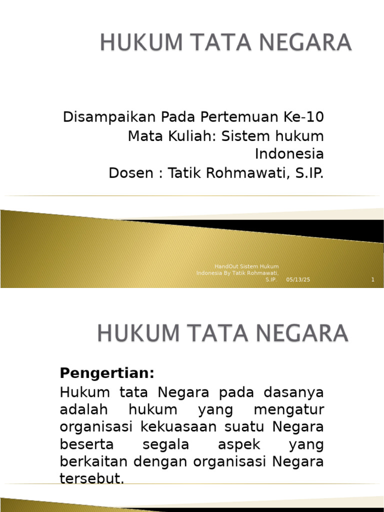 Hukum Tata Negara | PDF