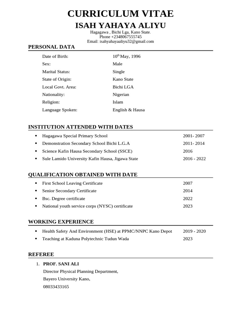 Curriculum Vitae-2 | PDF