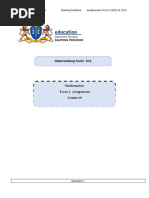 Gr. 11 p2 Memo June 2024 D - Revised Final | PDF | Mathematical Objects | Mathematical Analysis