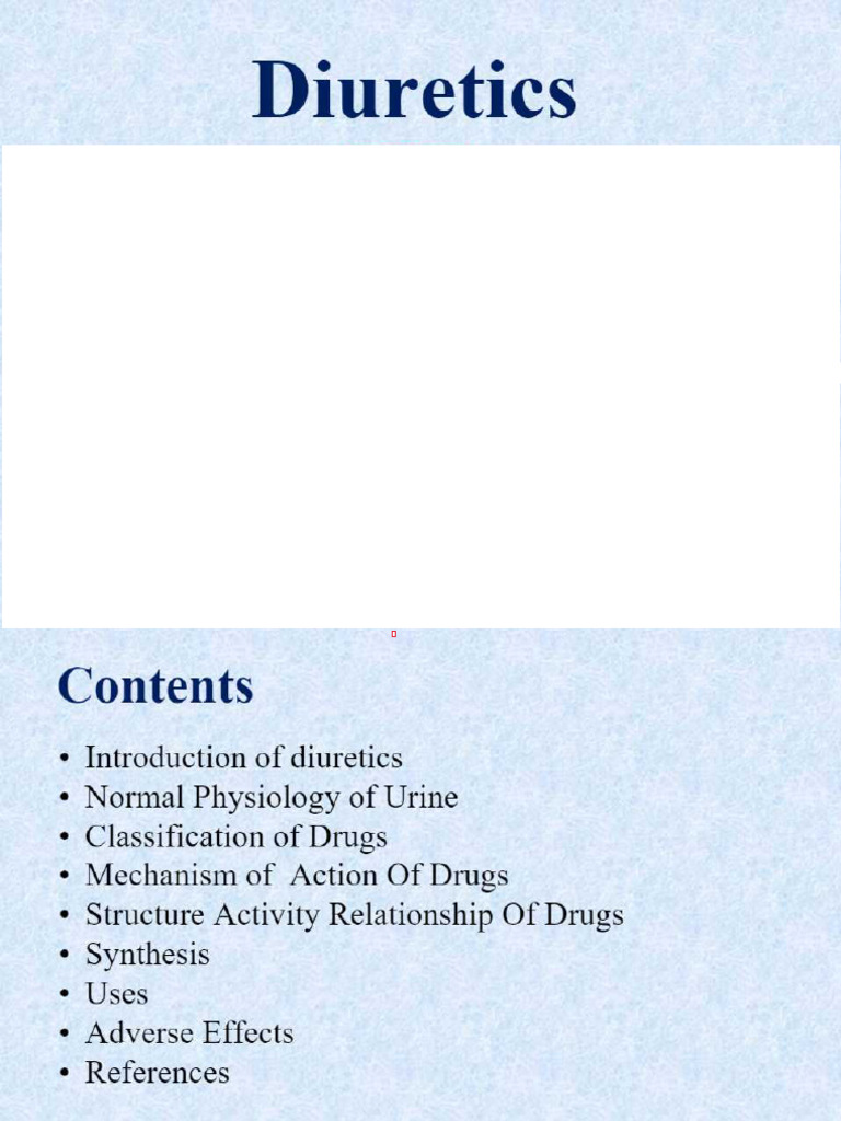 Diuretics Notes 2 | PDF