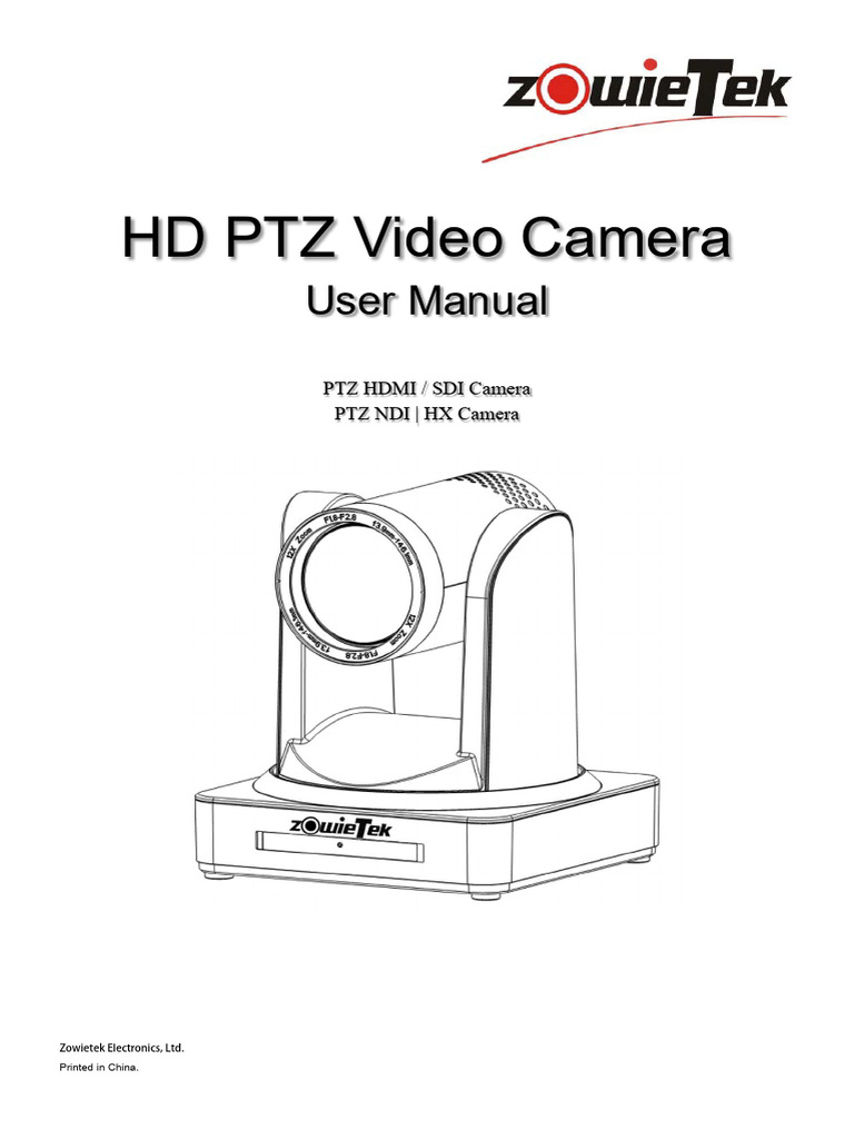 Zowietek PTZ Camera User Manual | PDF | Computer Network | Ip Address