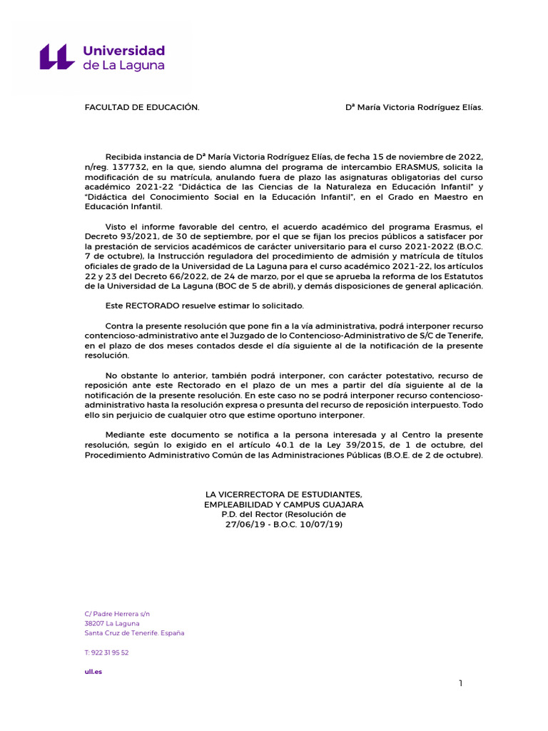 Documento Rectorado | PDF