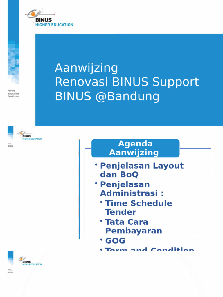 Aanwijzing Renovasi BINUS Support - Bandung (19.01.2024) | PDF