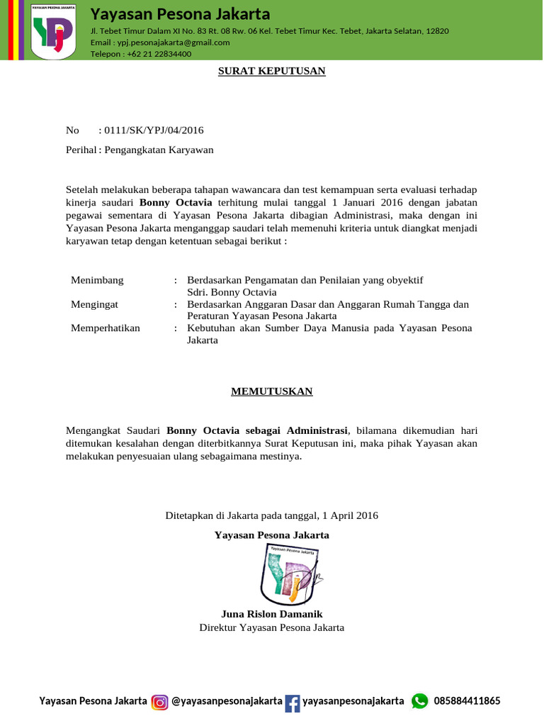 Surat Keputusan | PDF