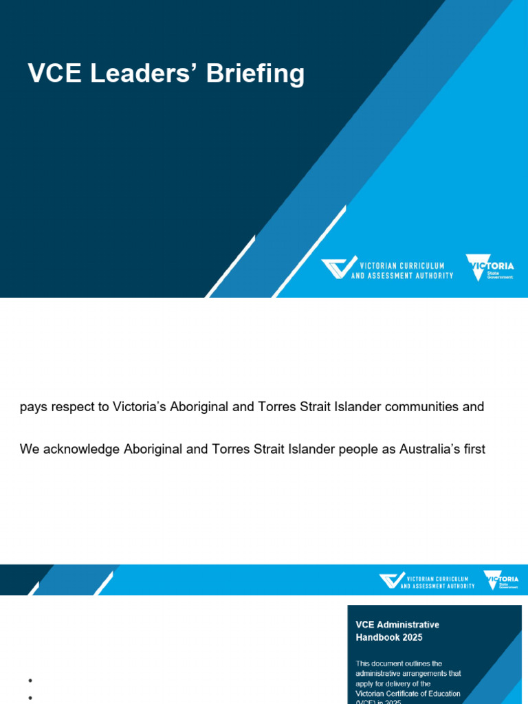VCE Administrative Handbook 2025 | PDF | Audit