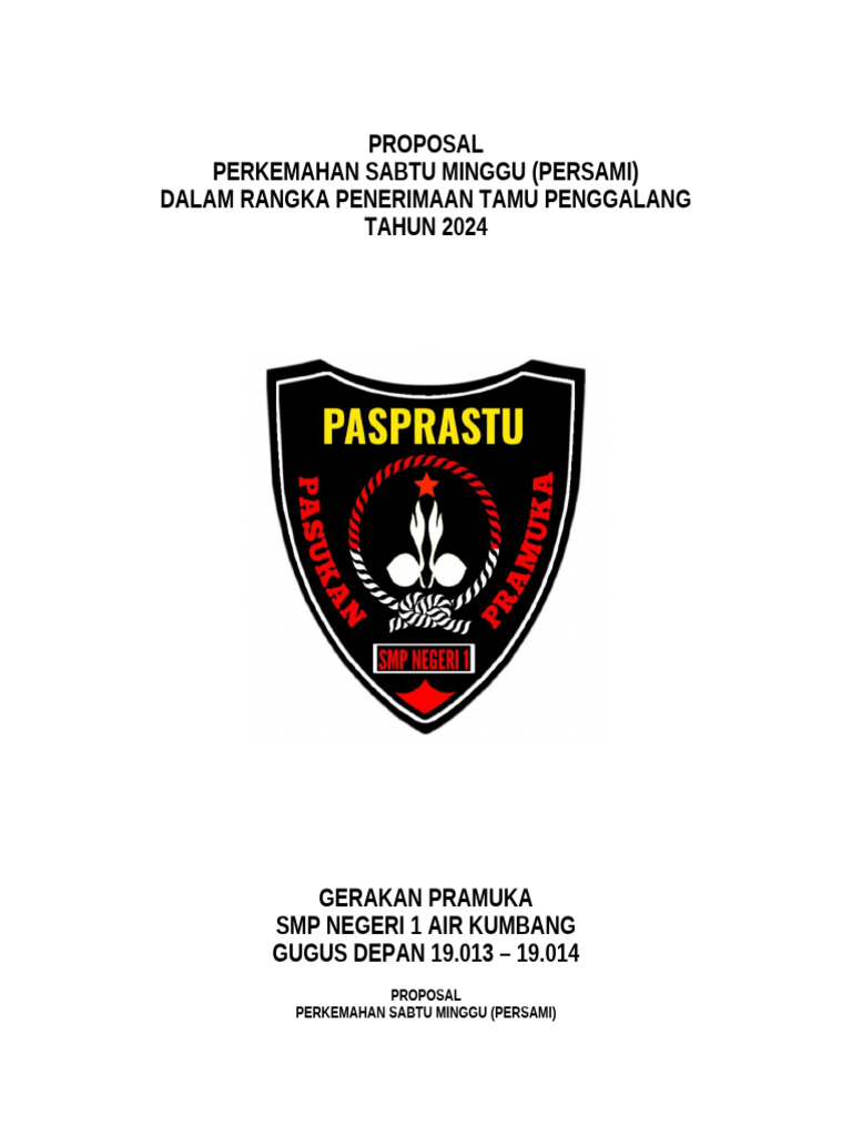 Proposal Persami SMP Negeri 1 Air Kumbang | PDF