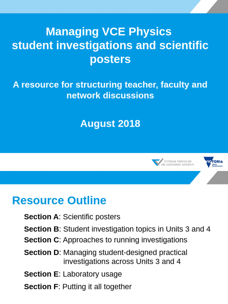 VCE Physics Exam 2018: Managing Investigations | PDF | Friction