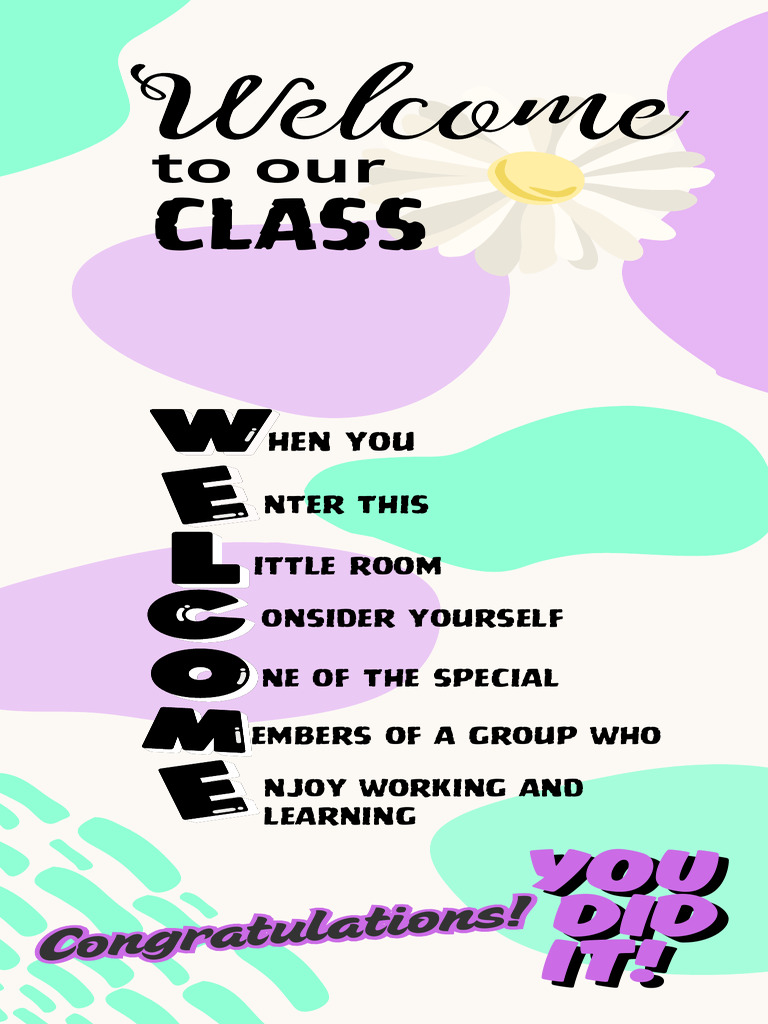 Class Welcome Banner 5D 2025 | PDF