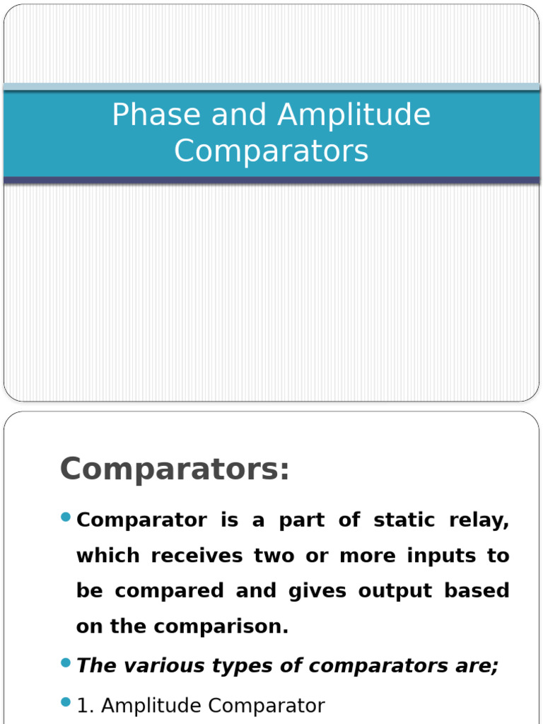 Phase and Amplitude Comparators | PDF | Phase (Waves) | Amplitude