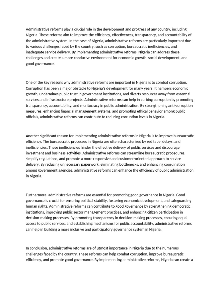 Udoji Reforms and Nigeria's Administrative Challenges | PDF ...