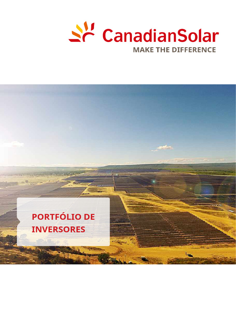 Inversores Monofásicos Canadian Solar | PDF | Fotovoltaica