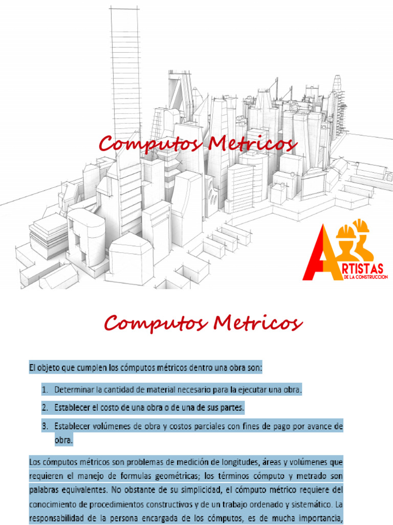Computos Metricos Clase | PDF