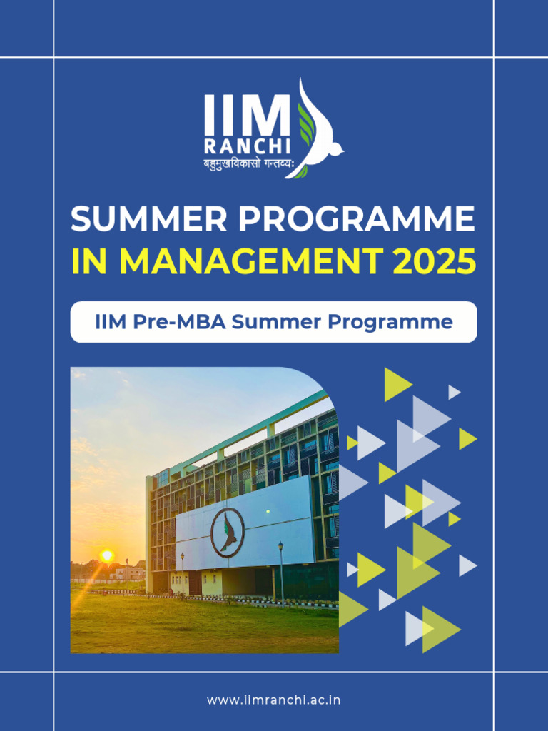 IIM Ranchi SPM 2025 Brochure | PDF | Cognition | Business