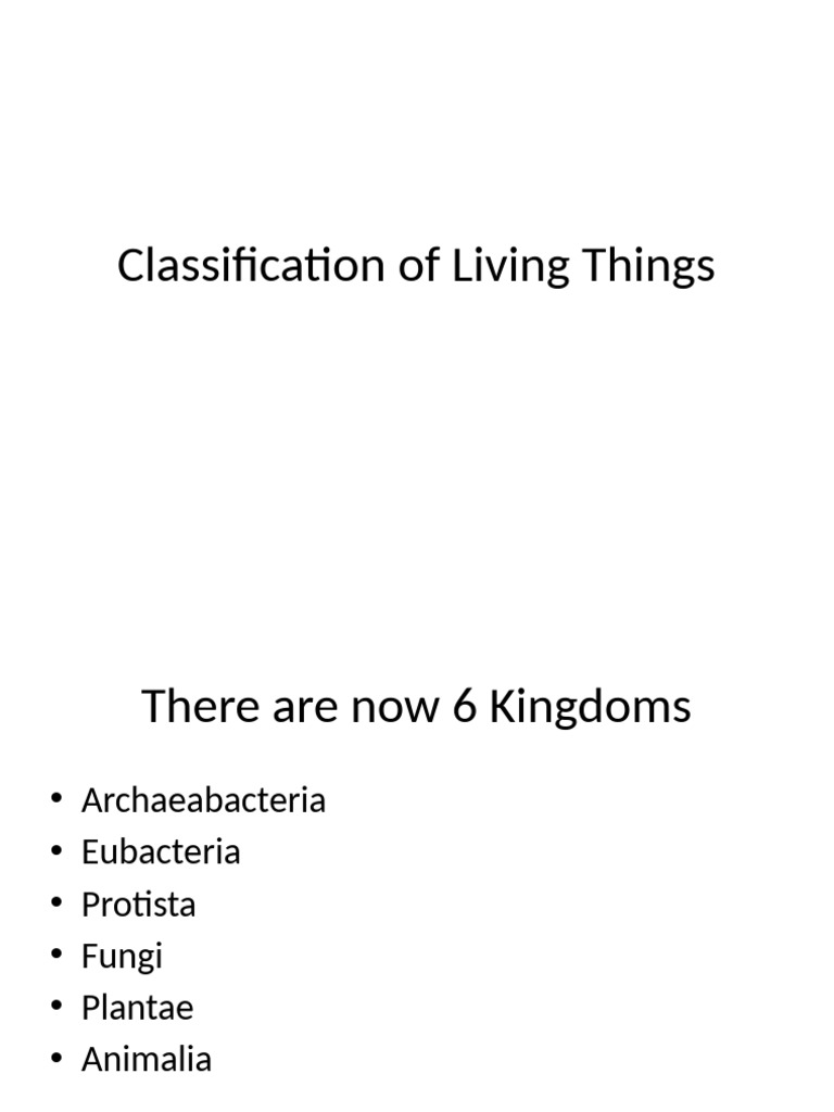 Classification of Living Things 2.0 1 | PDF
