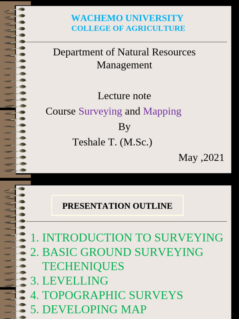 surveying map chapter one up to six | PDF | Surveying | Topography