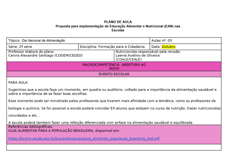 PROPOSTA AULA 03 - COGEM COALE | PDF