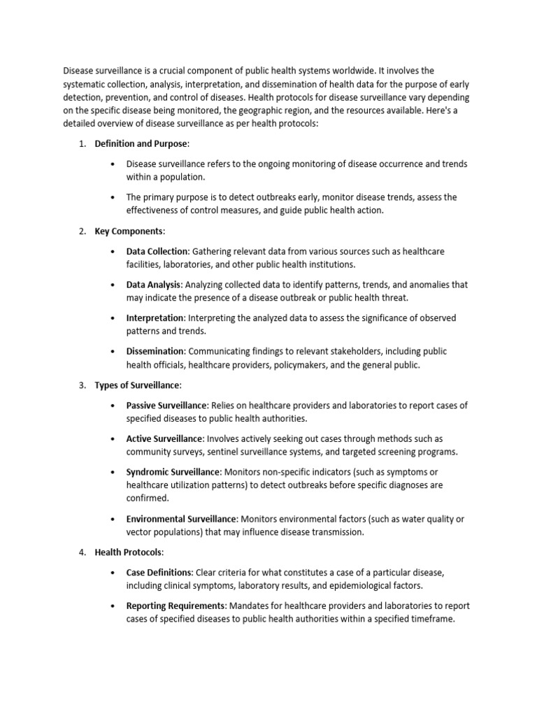 Disease Surveillance Is A Crucial Component of Public Health Systems ...