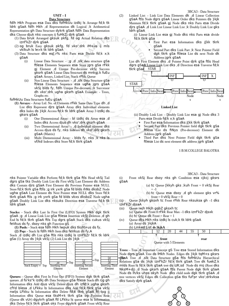 Data Structure 1 HINDI | PDF | Queue (Abstract Data Type) | Pointer (Computer Programming)