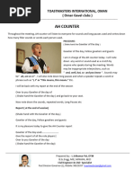 Toastmasters 675A Ah Counter Script and Log A4 PDF | PDF