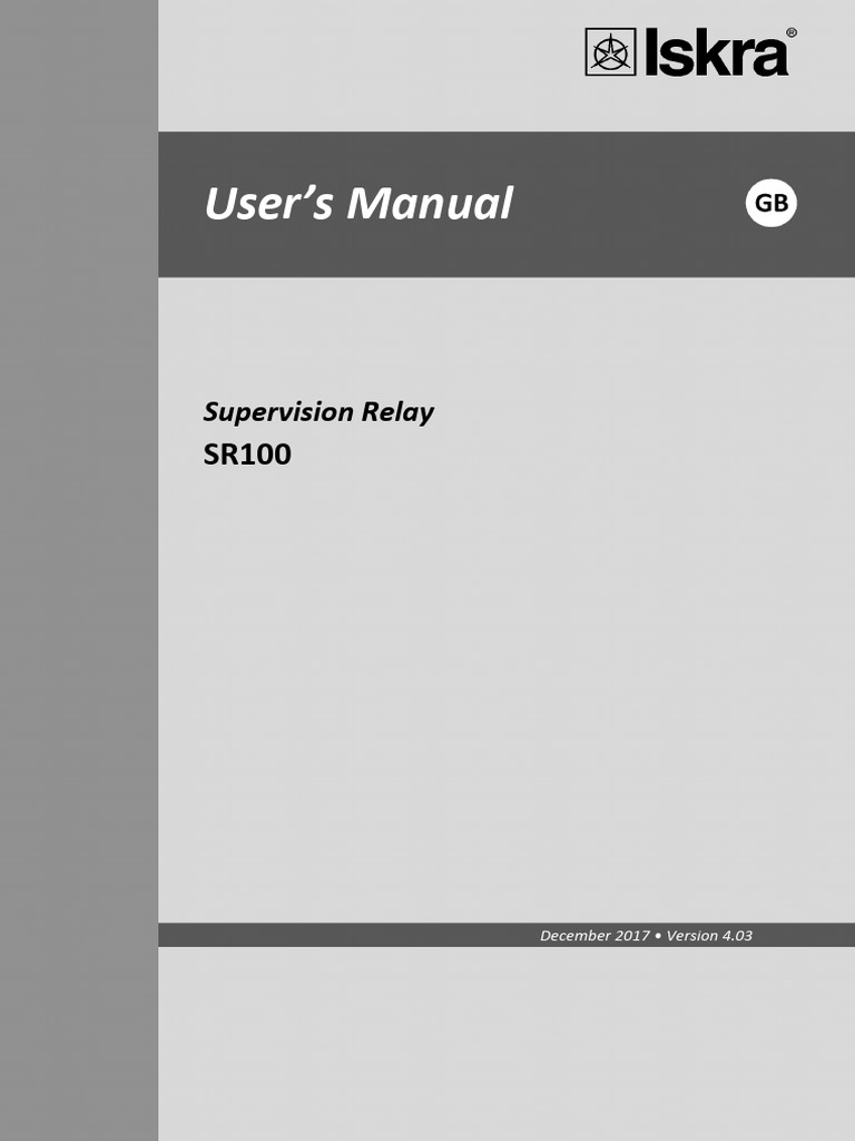 K SR100 GB 22496520 Usersmanual Ver 4.03 | PDF | Computer File | Relay