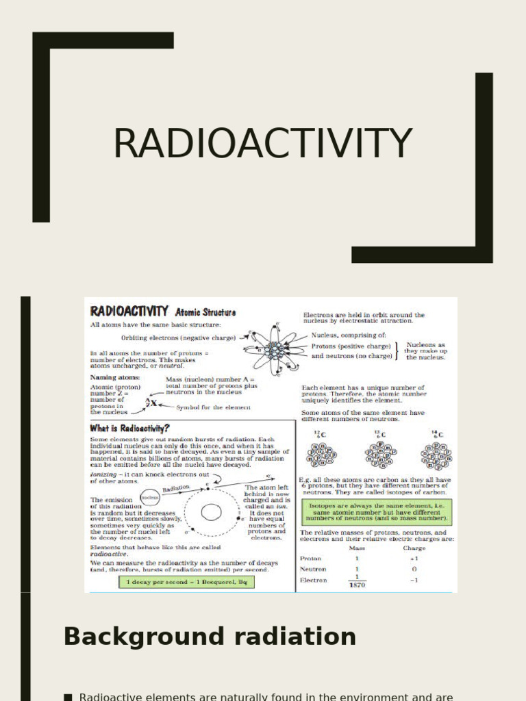 Radioactivity Olevel Physics Full Notes | PDF | Radioactive Decay ...
