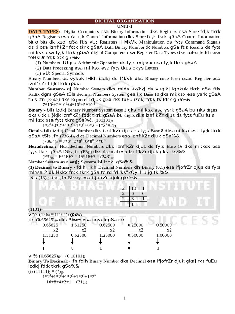 Digital Organisation ENGLISH | PDF | Computer Engineering | Theory Of Computation