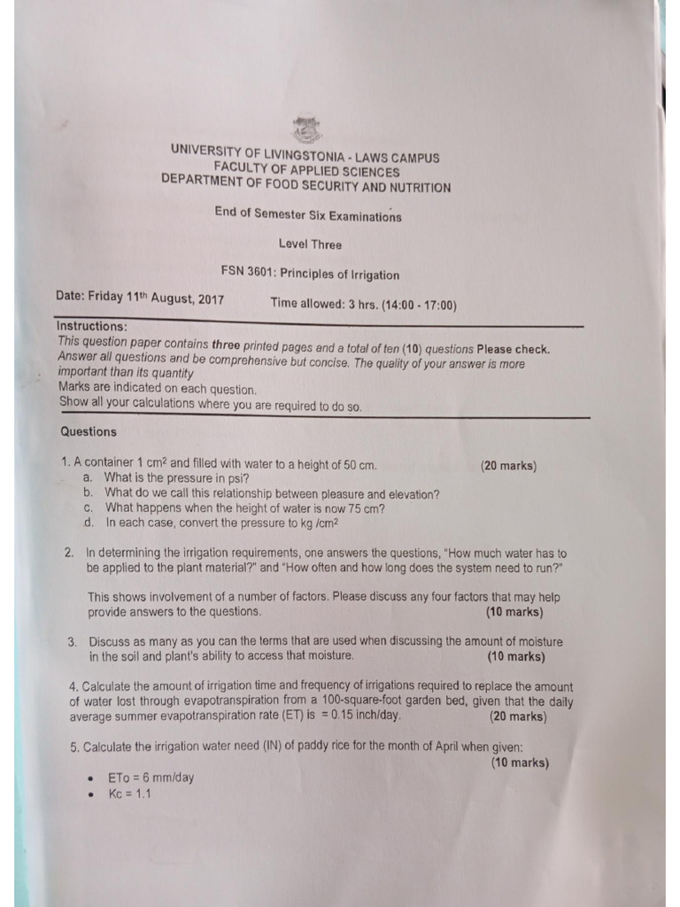 Irrigation Papers | PDF