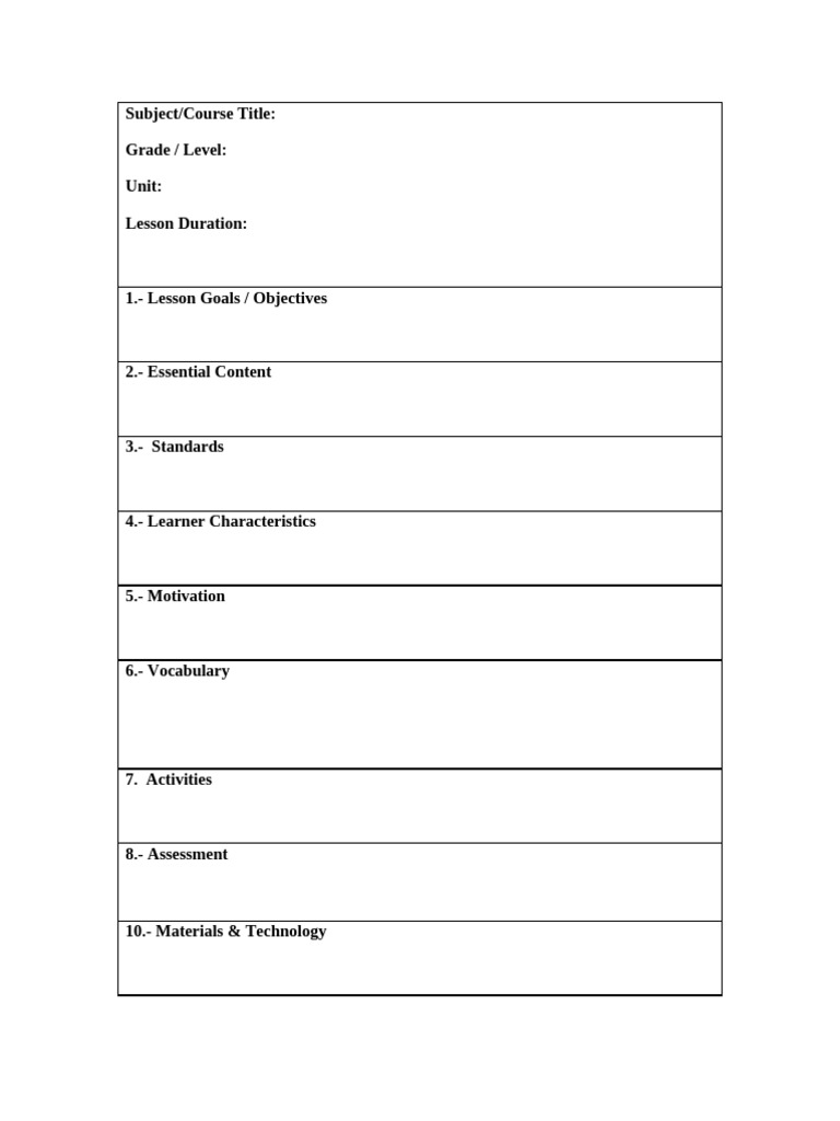 Spanish Lesson Plan 1 1 | PDF