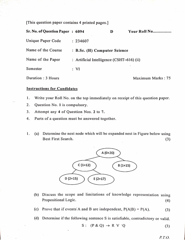 Artificial Intelligence Questions 6094 Pdf
